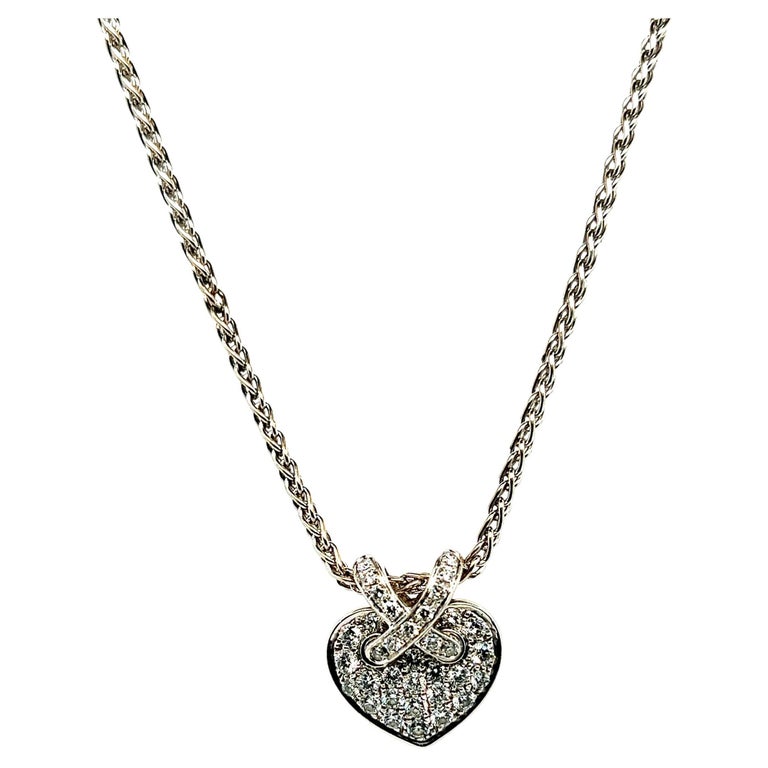 Heart Pendant Chain Chaumet White Gold Model "Liens" Diamonds For Sale ...