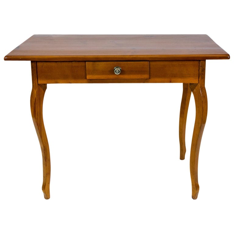 Heart Pine One Drawer Table For Sale at 1stDibs