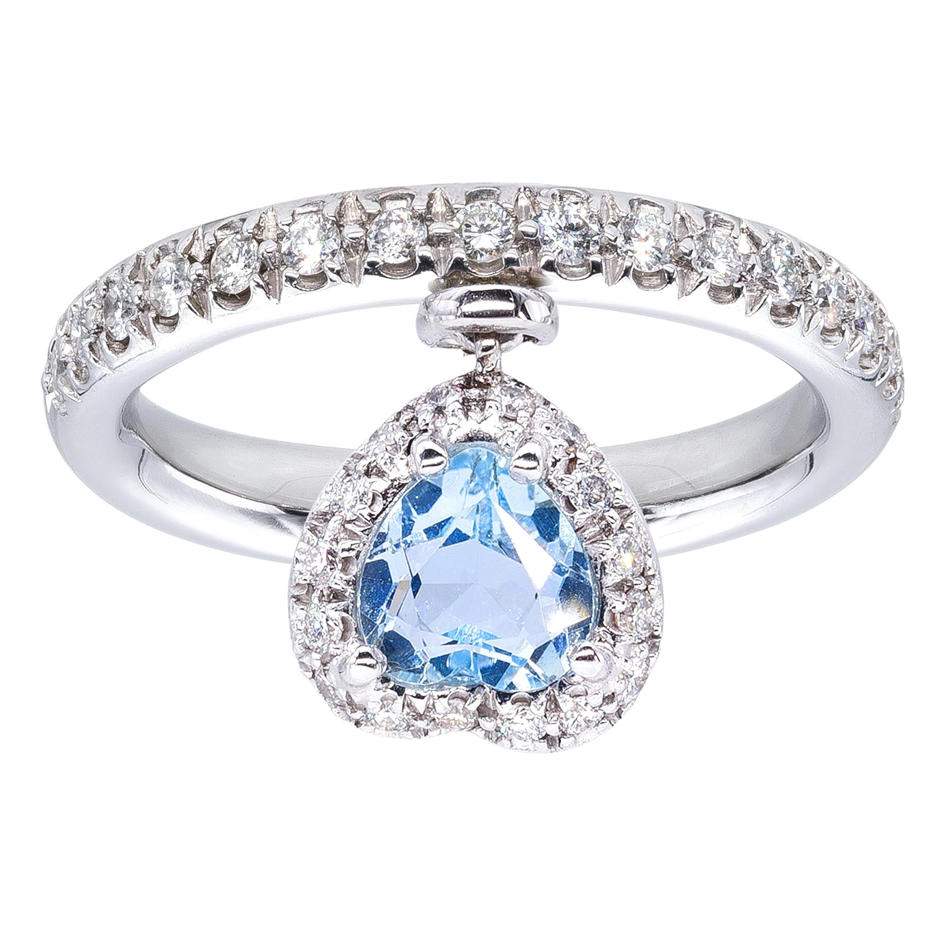 Hearts on Fire Destiny Teardrop Shape Halo Engagement Ring Round 0.88 ...