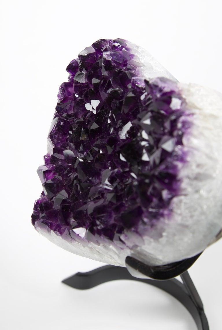 Heart Shaped Amethyst Geode Sculpture For Sale at 1stDibs