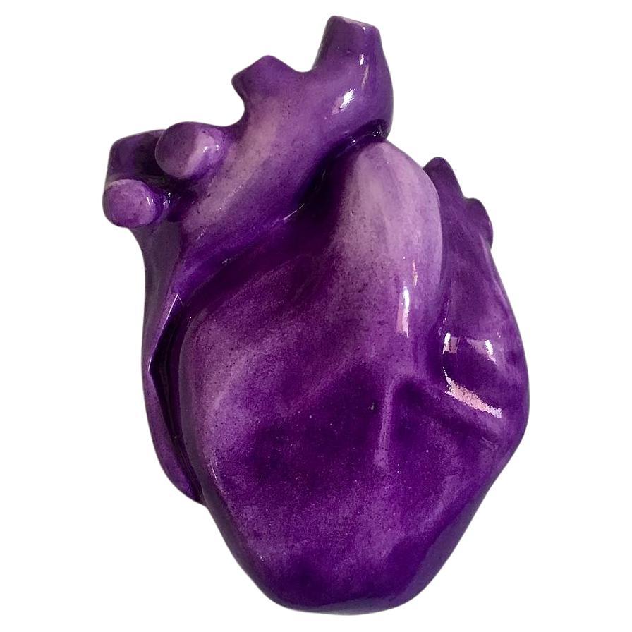 Heart Shaped Very Peri Violet 2022, Handmade in Italy, Anatomical Heart ...