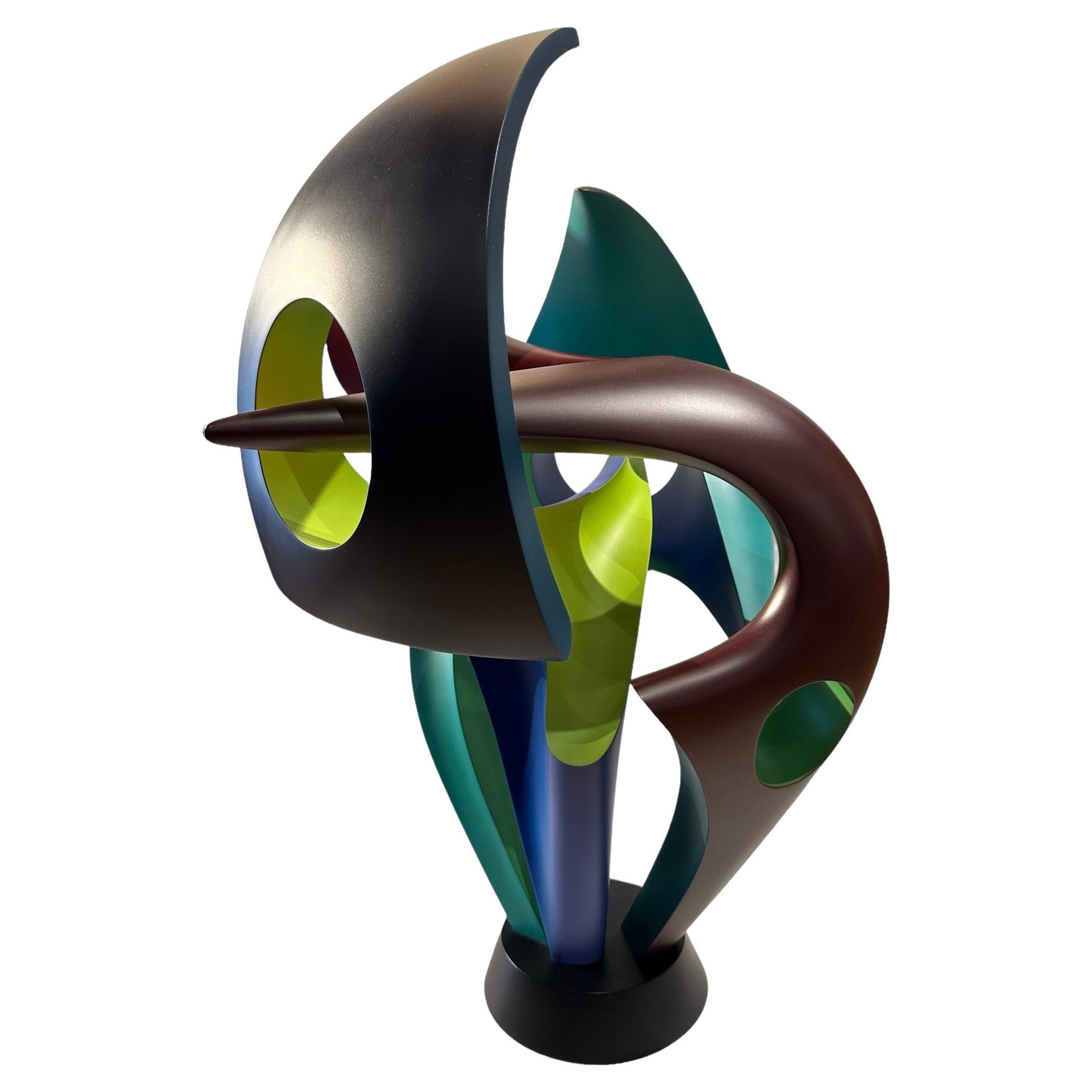 Javelin, Abstract Sculpture, Brightly Colored Intertwined Geometric ...