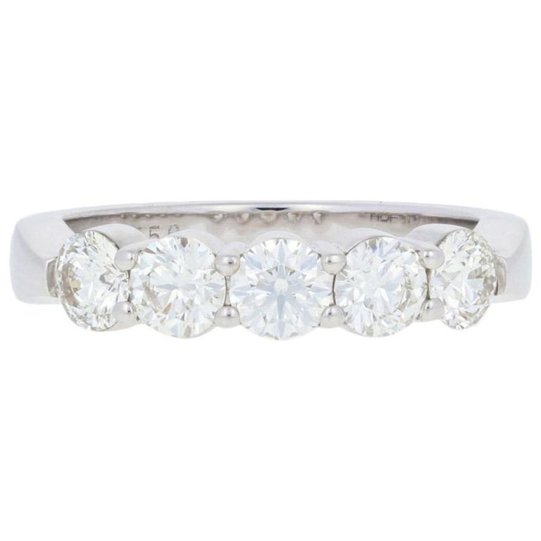 Hearts on Fire 1.00ctw Diamond Ring 18k Gold Five-Stone Wedding ...