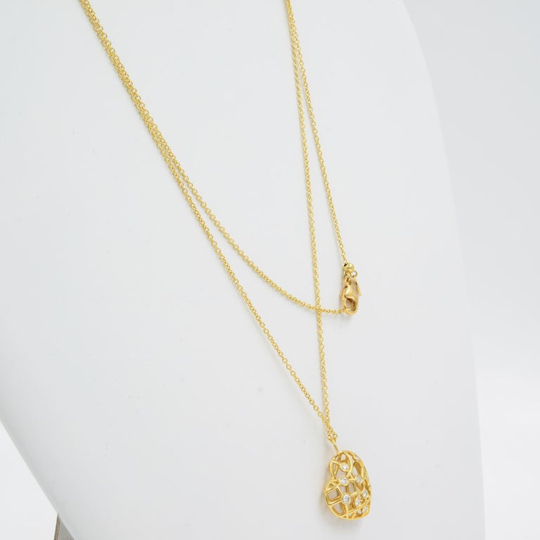 Hearts on Fire Diamond Chain Pendant Necklace 18K Yellow Gold 0.35Cttw ...
