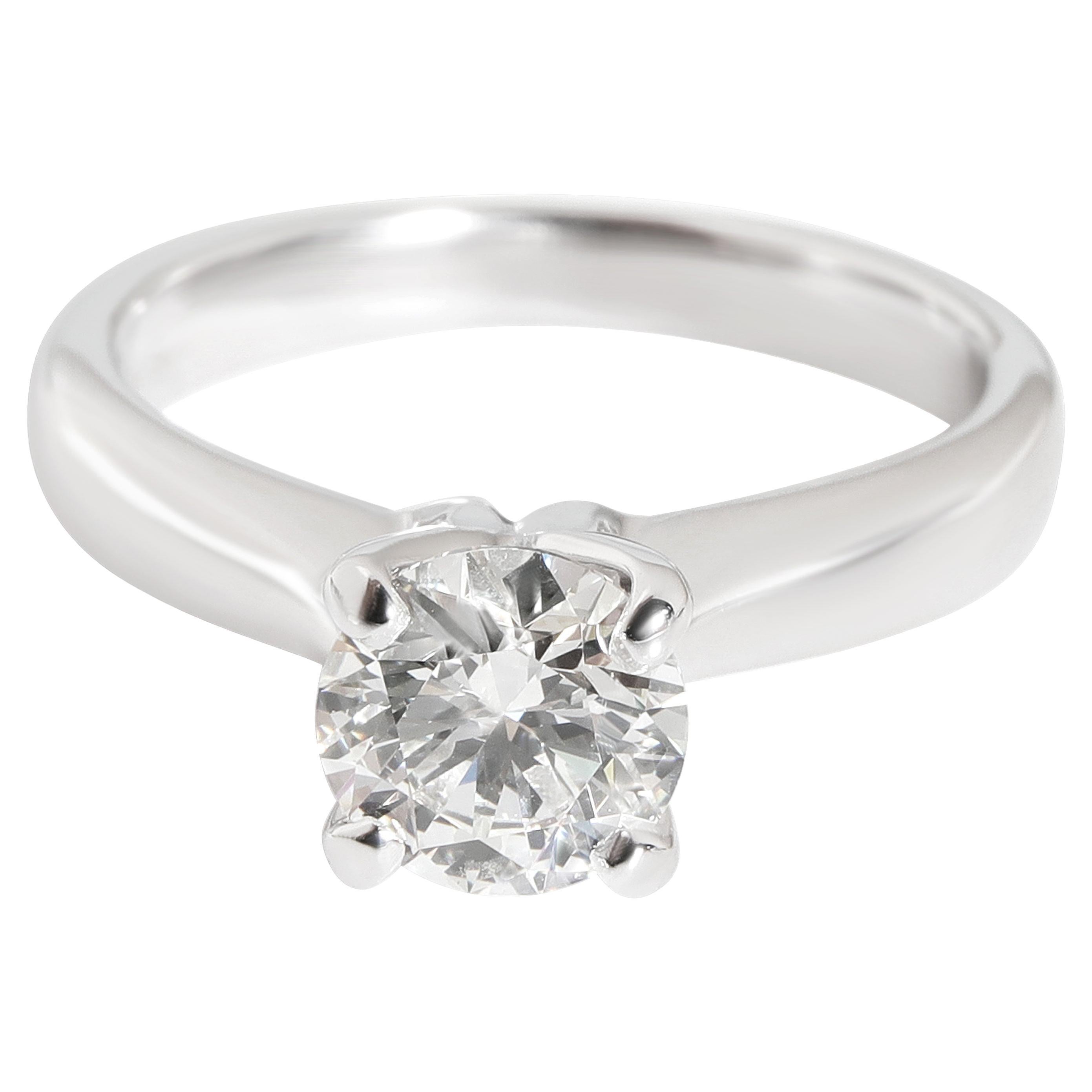 Hearts on Fire Serenity Round Diamond Engagement Ring in 18k White Gold ...