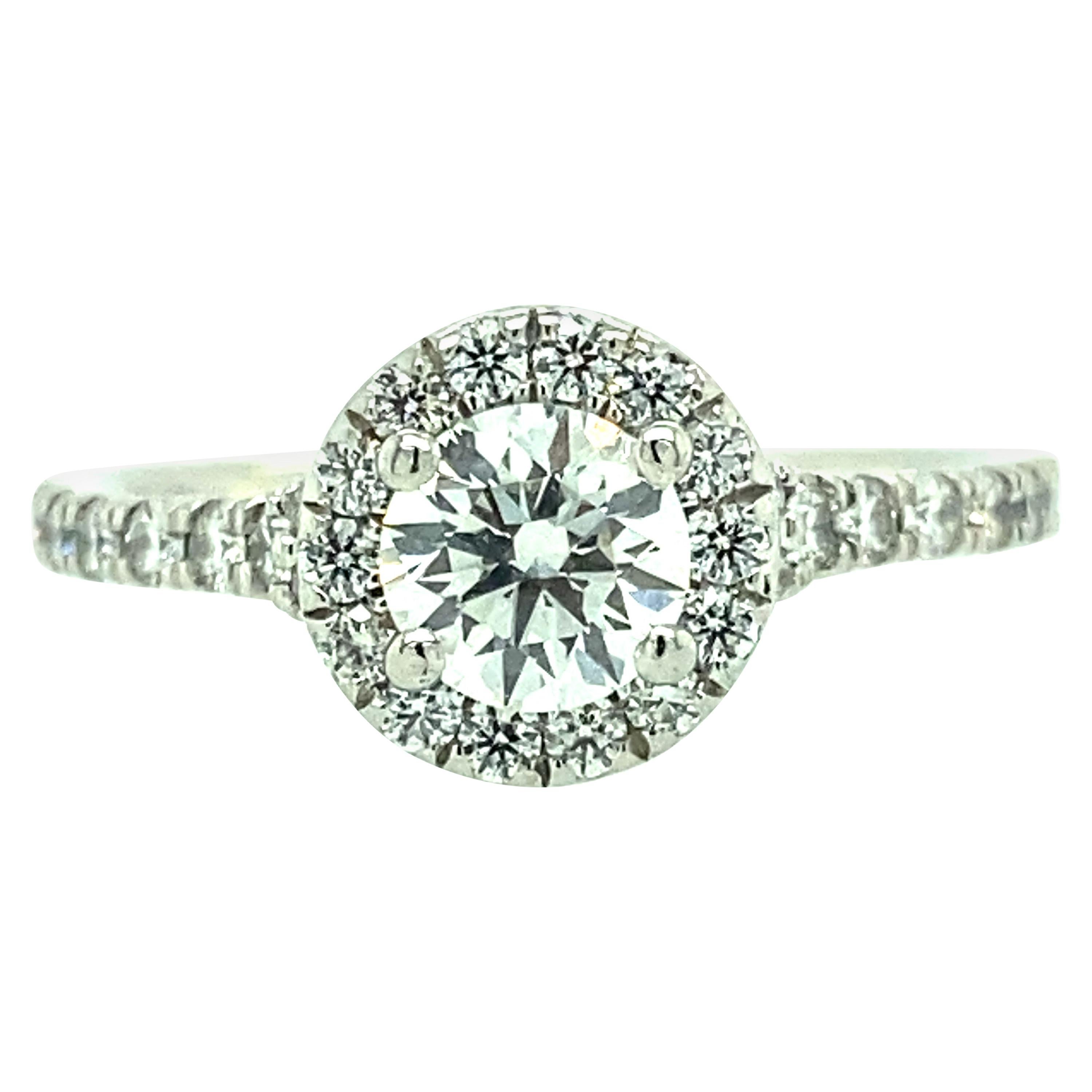 Hearts on Fire Serenity Round Diamond Engagement Ring in 18k White Gold ...