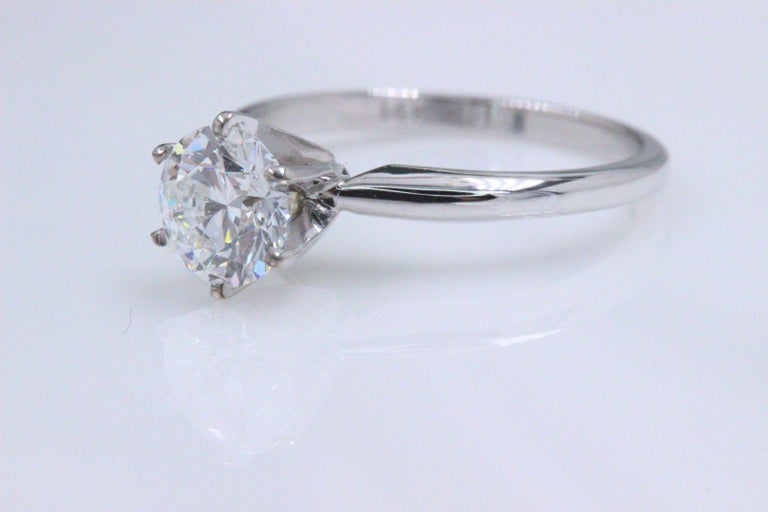 Hearts on Fire Diamond Ring Ideal Round 1.03 Carat F VS2 14 Karat White ...