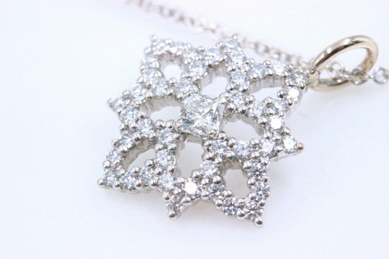 Hearts on Fire Dream Cut Diamond Mythical Necklace 0.59 Carat 18 Karat ...