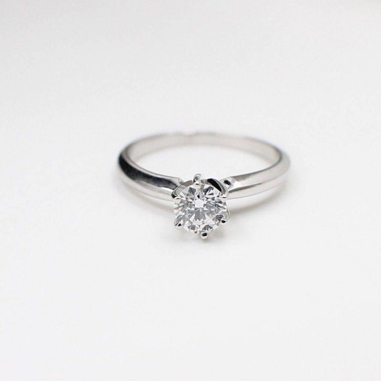 Hearts on Fire Round 0.37 ct G SI1 Diamond Engagement Ring in 14k white ...