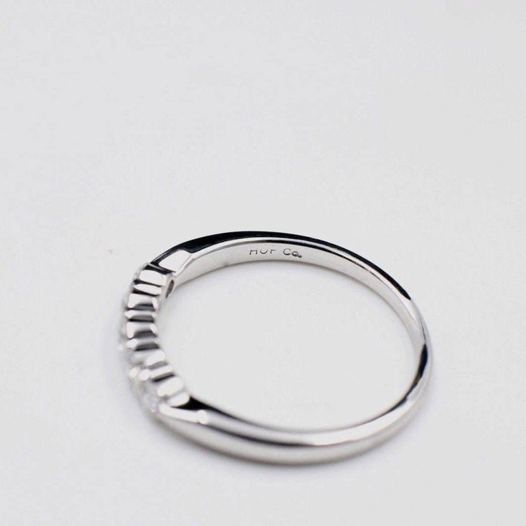 Hearts on Fire Round Diamond Five Stone Wedding Band Ring 18k White ...