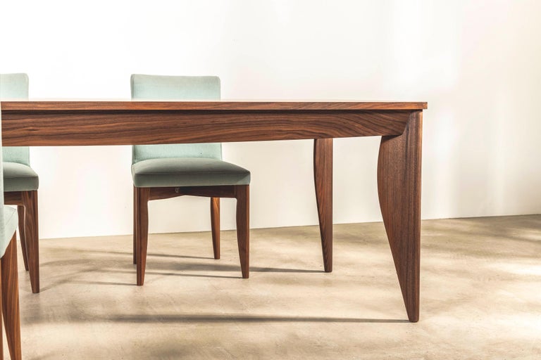 Heath Dining Table and Six Chairs in American Walnut Designed by ...