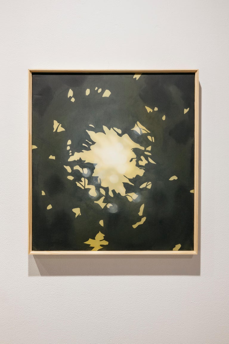 Heather Hartman - CROWDED- Black and Yellow Kudzu Silhouette Painting ...