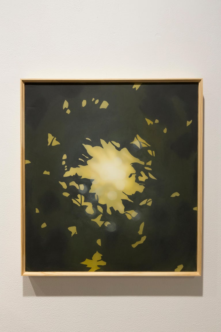 Heather Hartman - CROWDED- Black and Yellow Kudzu Silhouette Painting ...