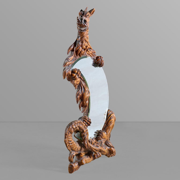 Heavily Carved Fantasy Mirror For Sale at 1stDibs