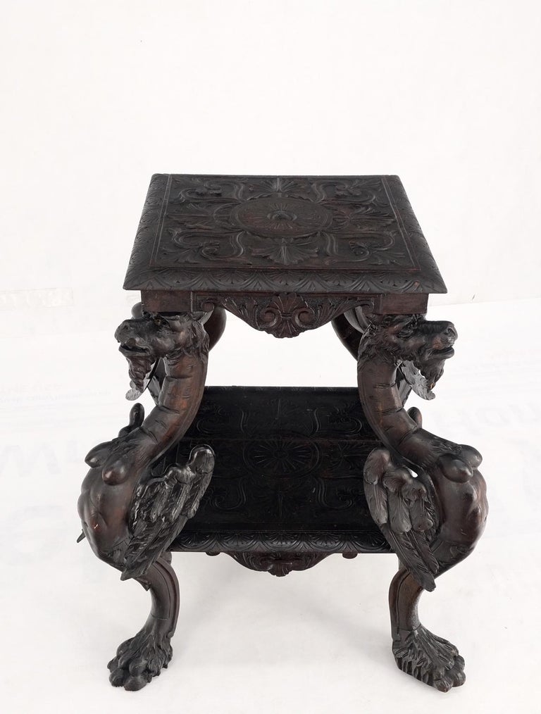 Heavily Carved Japanese Asian Dragon Motive Heavily Carved Two Tier ...