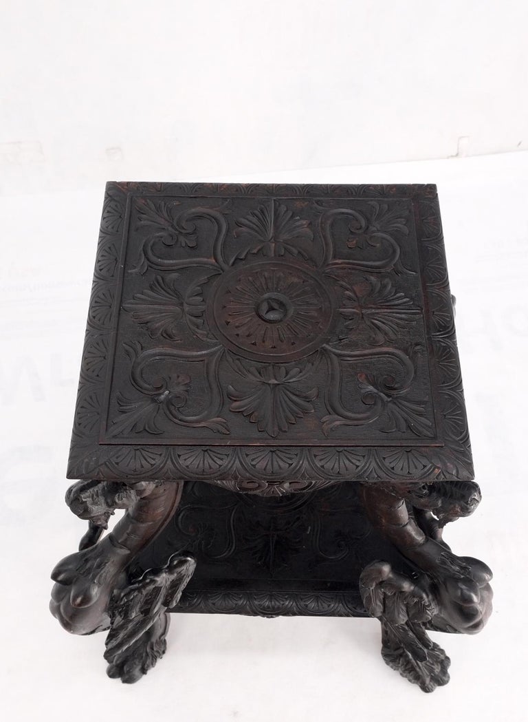 Heavily Carved Japanese Asian Dragon Motive Heavily Carved Two Tier ...