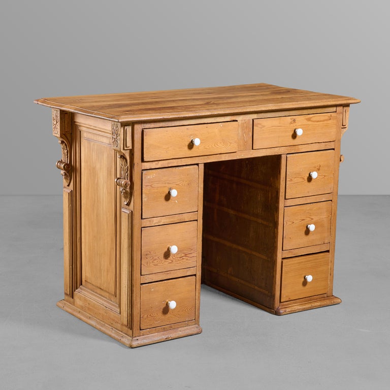 Heavily Carved Wooden Shop Counter For Sale at 1stDibs