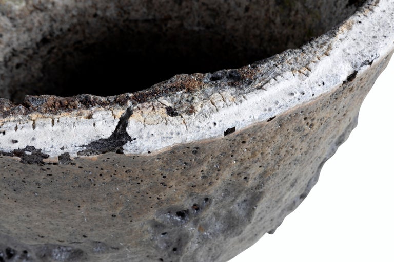 Heavily Weathered Vintage Smelting Pot For Sale at 1stDibs
