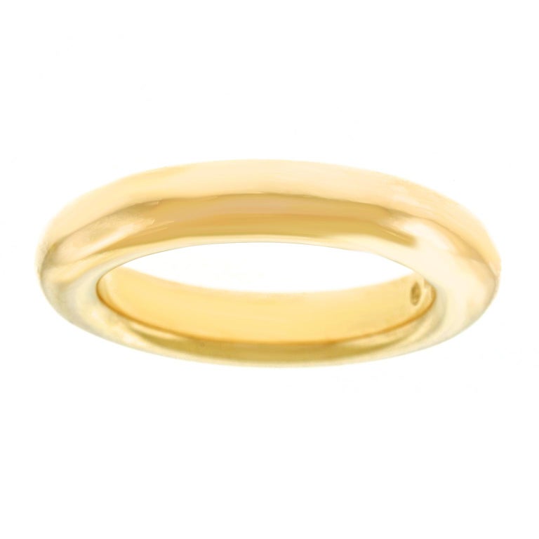 Heavy 18k Polished Gold Ring at 1stDibs