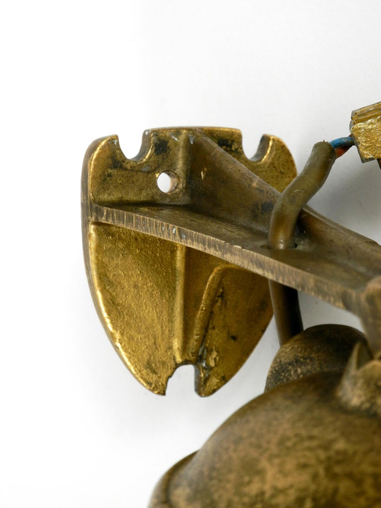 Heavy 1950s Maritime Ship Wall Lamp Made of Cast Brass and with Glass ...