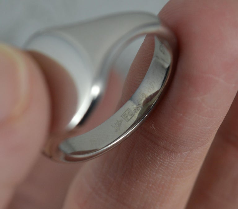 Heavy and Solid 950 Palladium Signet Ring at 1stDibs | palladium ring value