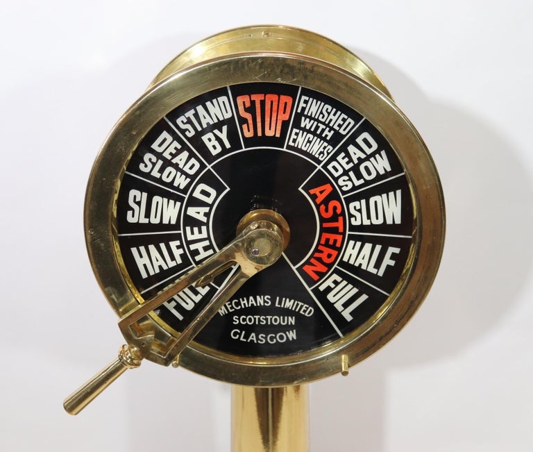 Heavy Brass Ships Engine Order Telegraph at 1stDibs
