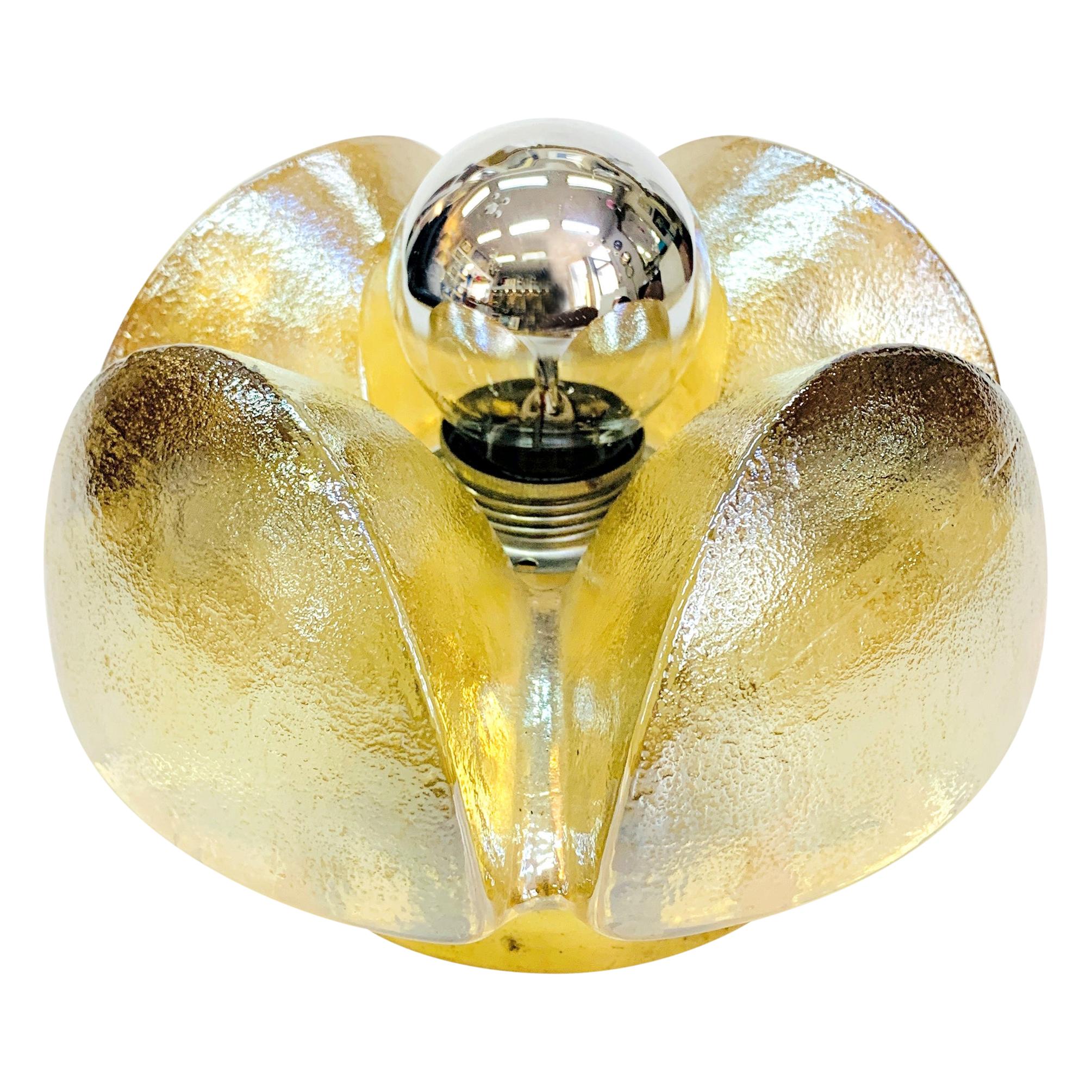 1970s Small Japanese Cast Aluminum 90 Degree Wall Light, Glass Dome and ...