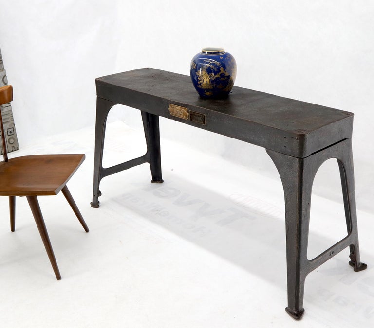 Heavy Cast Iron Steampunk Antique Console Sofa Table Bench at 1stDibs