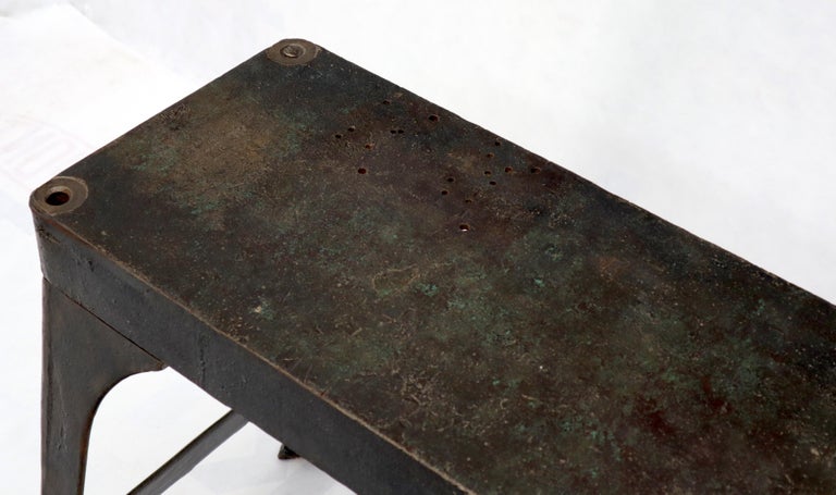 Heavy Cast Iron Steampunk Antique Console Sofa Table Bench at 1stDibs