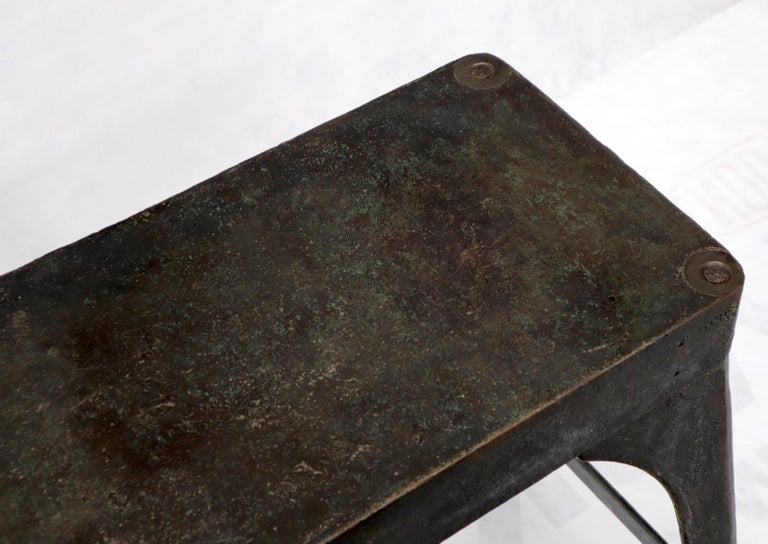 Heavy Cast Iron Steampunk Antique Console Sofa Table Bench at 1stDibs