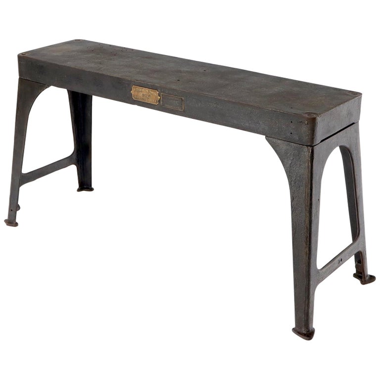 Heavy Cast Iron Steampunk Antique Console Sofa Table Bench at 1stDibs