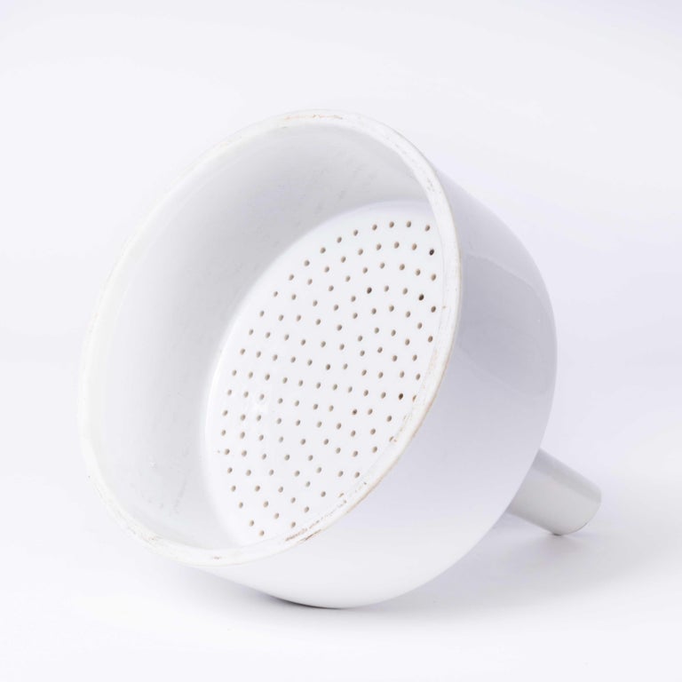 Heavy Ceramic White Funnel, New Old Stock For Sale at 1stDibs