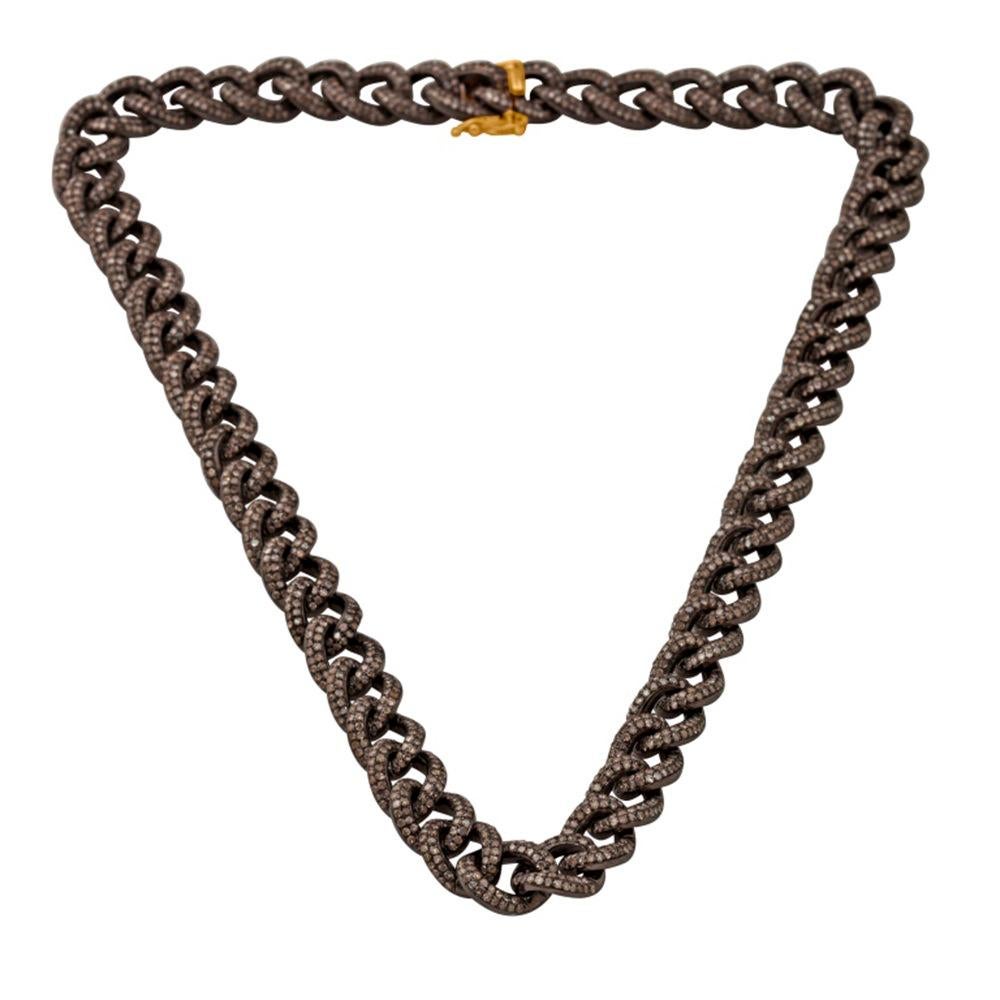 Impressive Heavy Diamond Necklace in 18k Yellow Gold [5 Ounces+] 7.00 ...