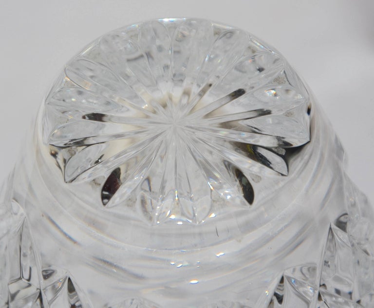 Heavy Cut Crystal Diamond Pattern Waterford Vase Signed Sinead ...