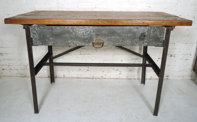 Heavy Duty Butcher Block Table For Sale at 1stDibs