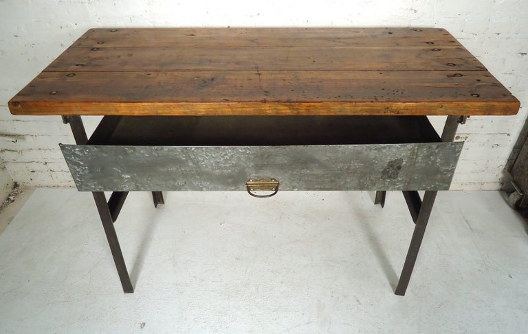 Heavy Duty Butcher Block Table For Sale at 1stDibs