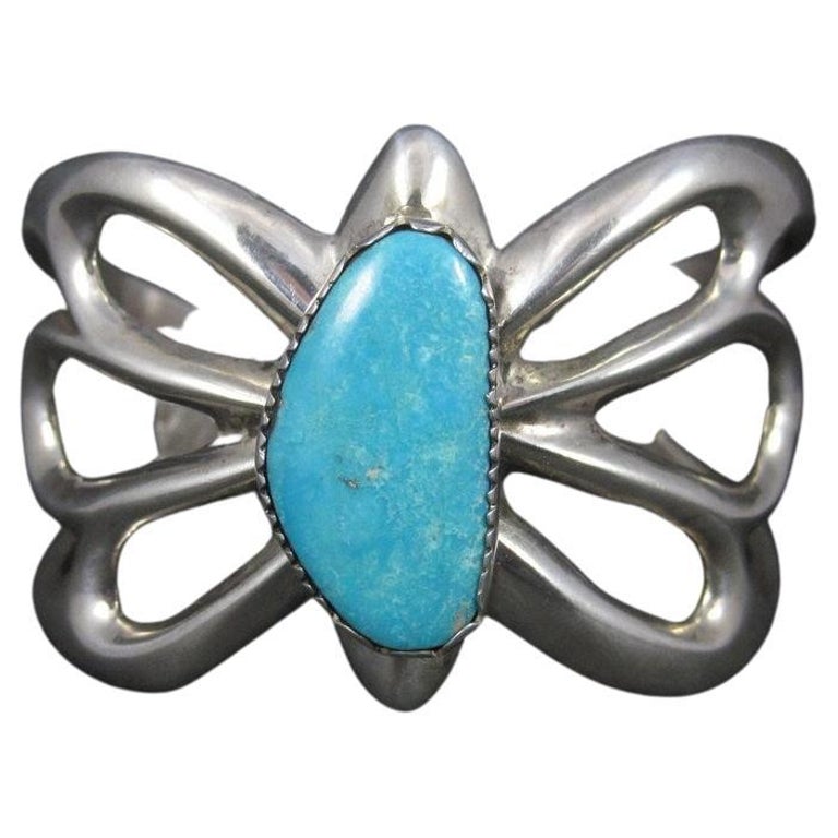 Bracelet manchette Tufa turquoise de 6,25 pouces (succession) En vente ...