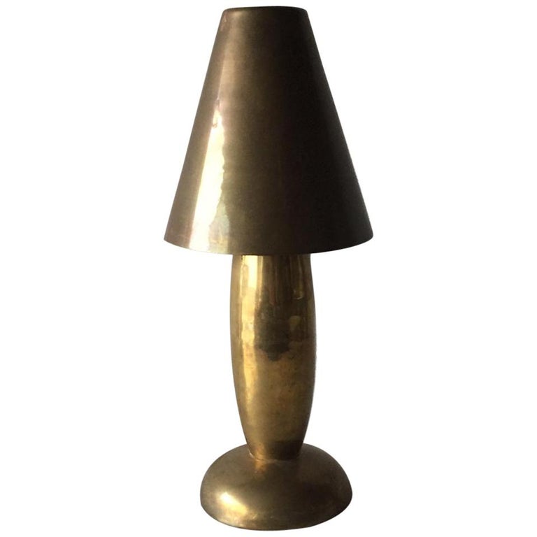 Heavy Full Brass Table Lamp by Gunther Lambert Collection, 1960s ...