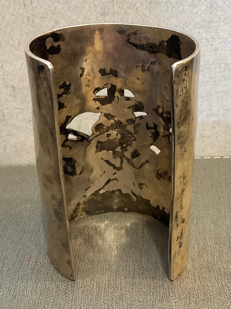 Heavy Hopi Overlay Solid Sterling Silver Detailed 4" Cuff Bracelet For ...