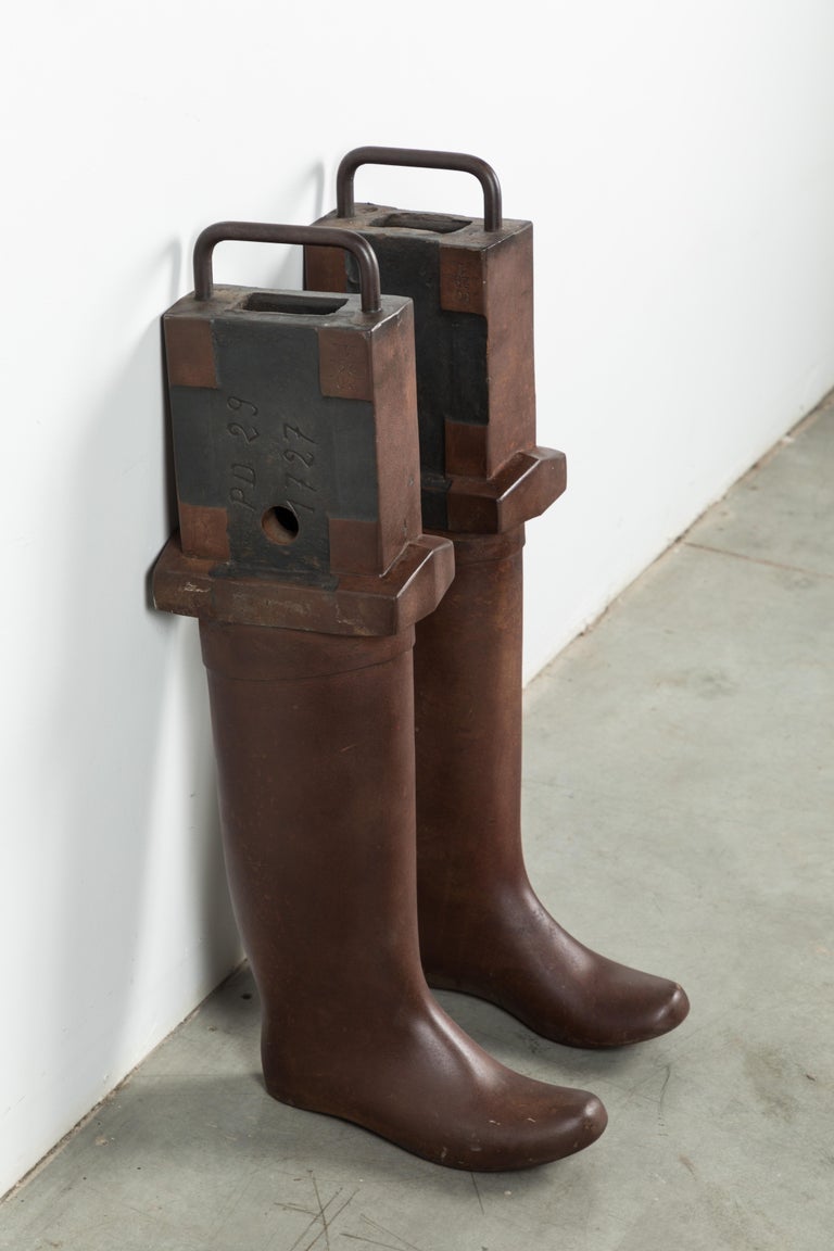 Heavy Iron Industrial Work Boots Factory Molds For Sale at 1stDibs
