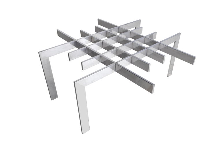 Heavy Mid-Century Modern Chrome Cocktail Table Base For Sale at 1stDibs