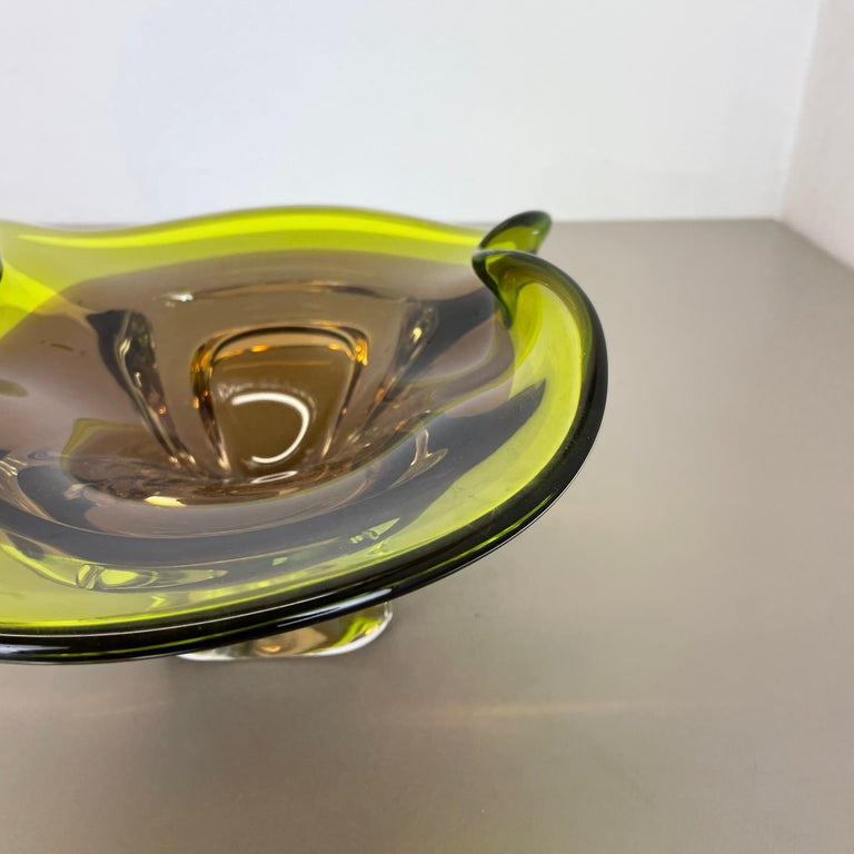 Heavy Multicolor Murano Glass "Centerpiece" Bowl Shell Element Murano ...