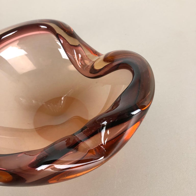 Heavy Murano Glass "ROSE" Bowl Element Shell Ashtray Murano, Italy ...
