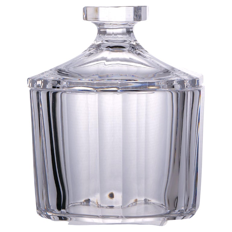 Heavy Orrefors Sweden Cut Crystal Art Deco Style Covered Dish For Sale ...