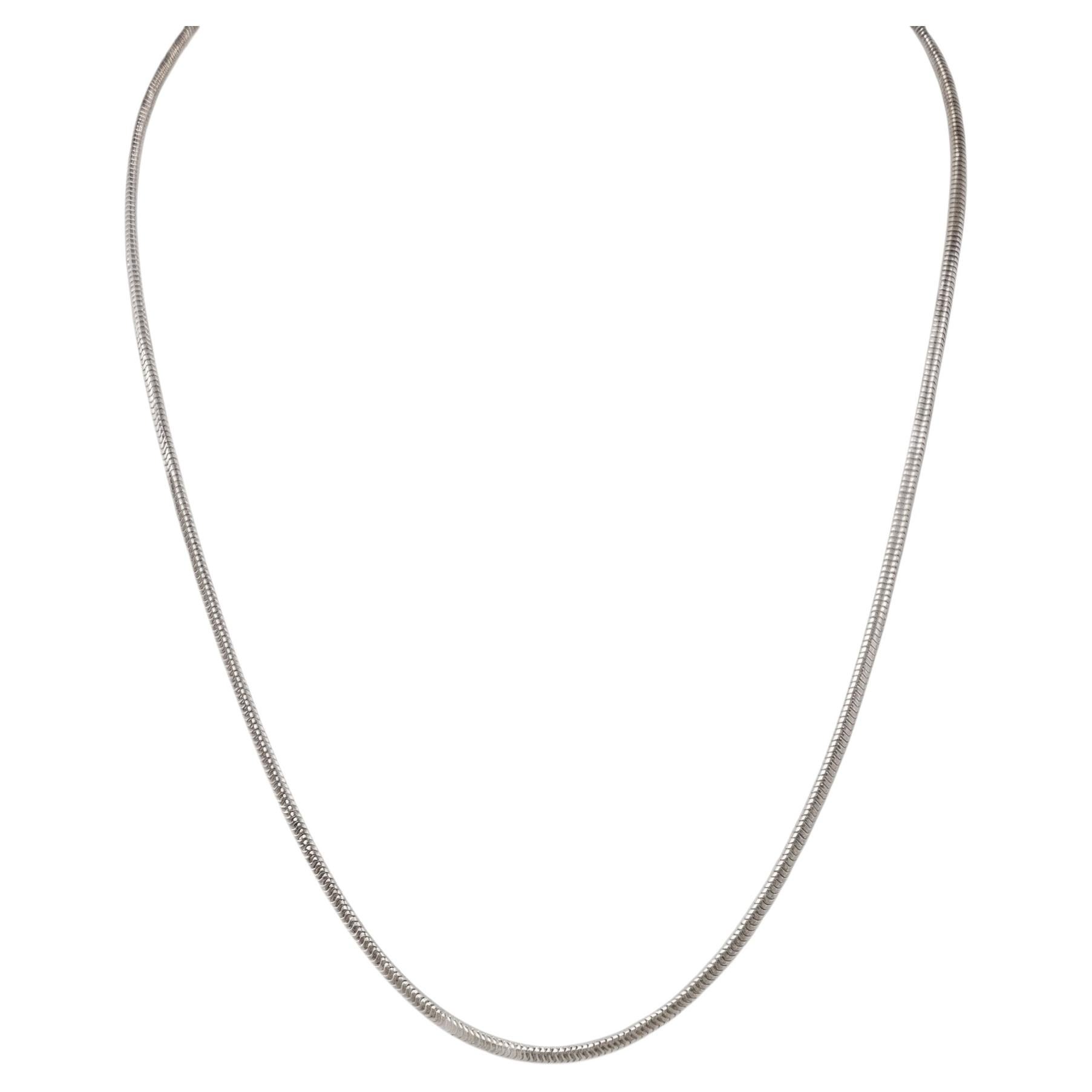 Heavy Platinum Snake Chain Necklace 19.75" Slinky Shiny 12g+ V1169 For ...