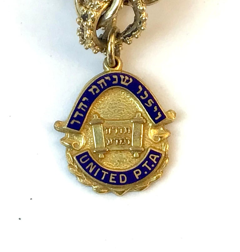 Heavy Solid 14k Gold Charm Bracelet with Charms For Sale at 1stDibs