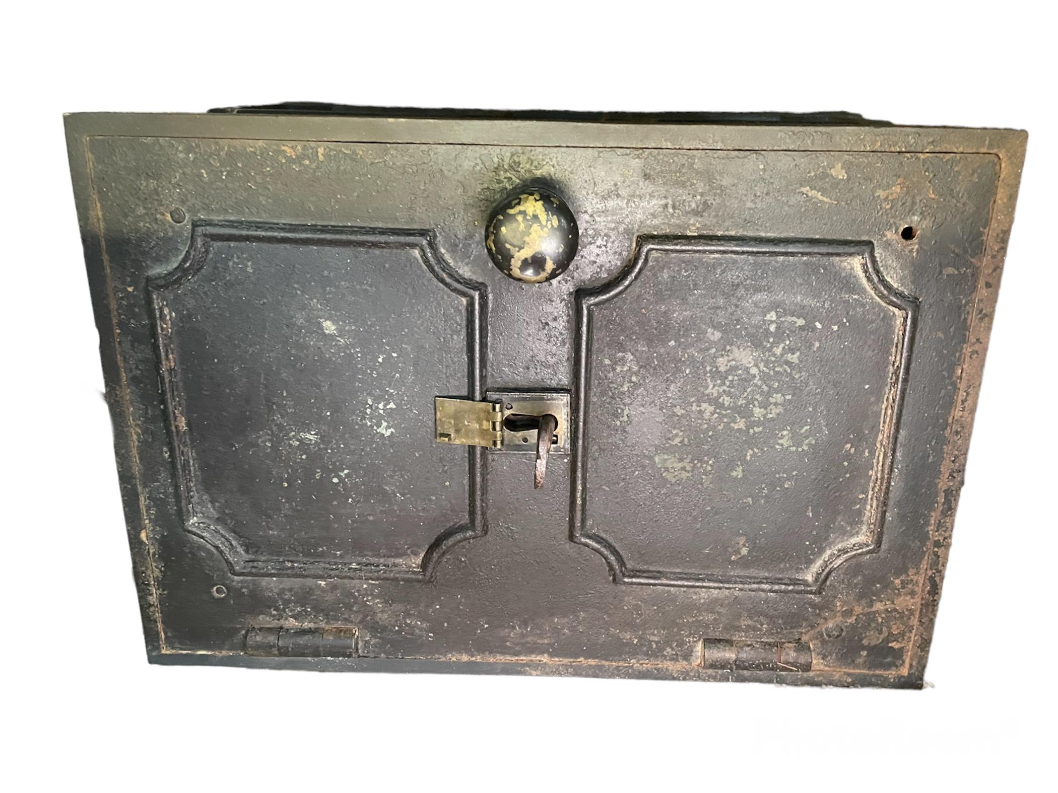 Heavy Storage/Safe Rectangular Iron Box For Sale at 1stDibs