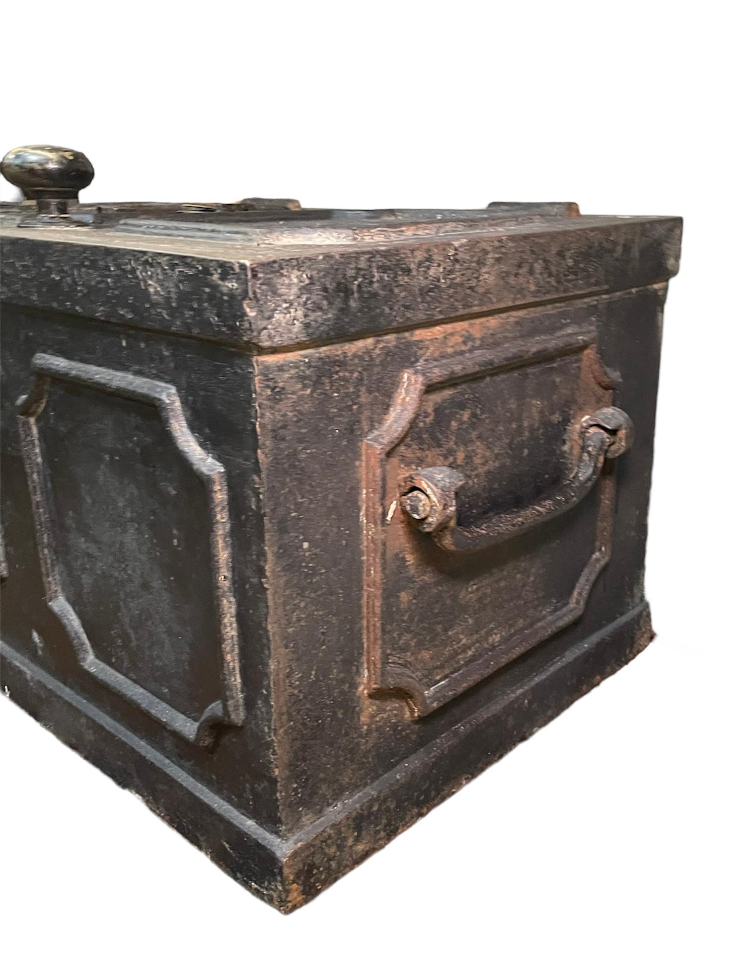 Heavy Storage/Safe Rectangular Iron Box For Sale at 1stDibs