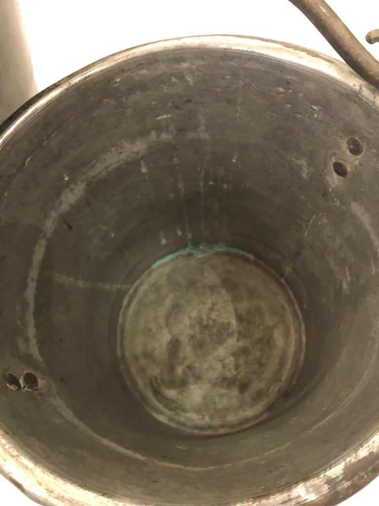 Heavy Tarnished Brass Pair of Old Buckets or Pails at 1stDibs