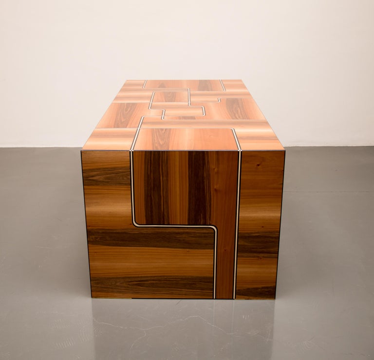 "Heavy Traffic" 21st Century Desk, Walnut and Maple by Ivan Paradisi ...